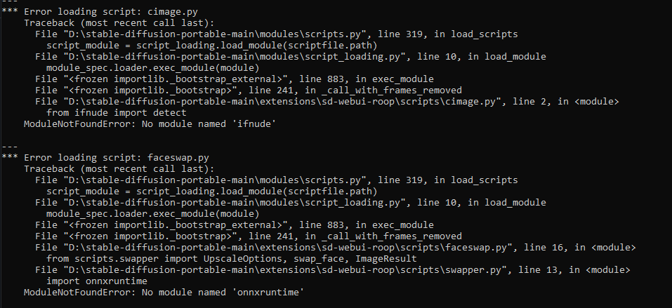 Insightface not found but already installed. · Issue #222 · s0md3v/sd ...