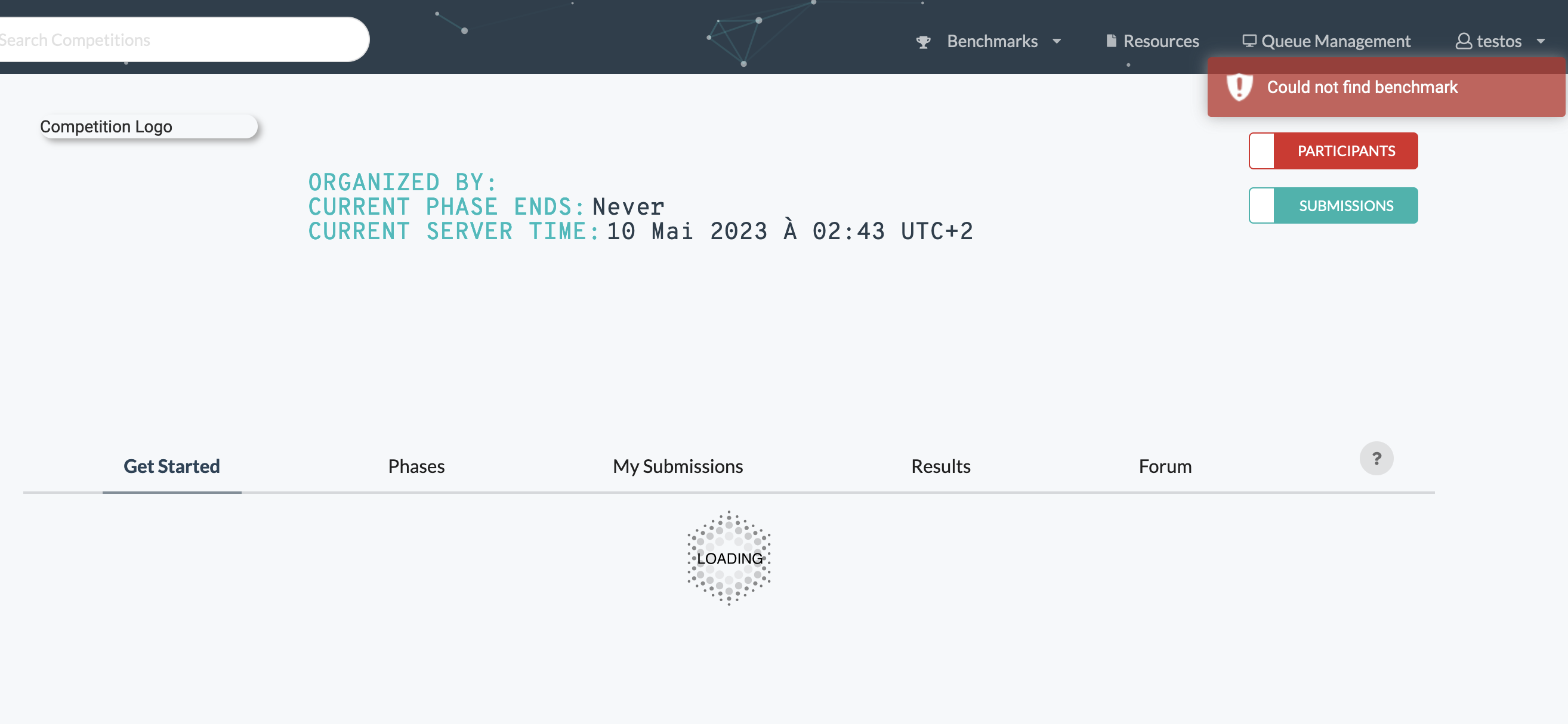 Private benchmark not loading well for collaborators · Issue #858 · codalab/codabench · GitHub