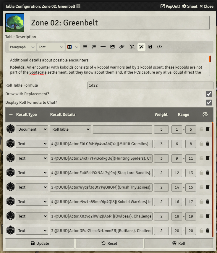 [Bug]: Zone Encounters Rollable Tables · Issue #339 · foundryvtt/foundryvtt-premium-content · GitHub