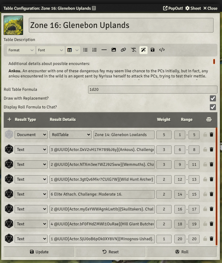 [Bug]: Zone Encounters Rollable Tables · Issue #339 · foundryvtt/foundryvtt-premium-content · GitHub