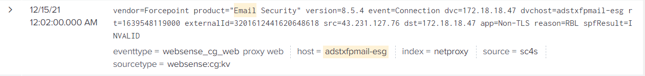 Some Logs From Forcepoint Not Showing In Events Using Sc4s · Issue 1901 · Splunksplunk