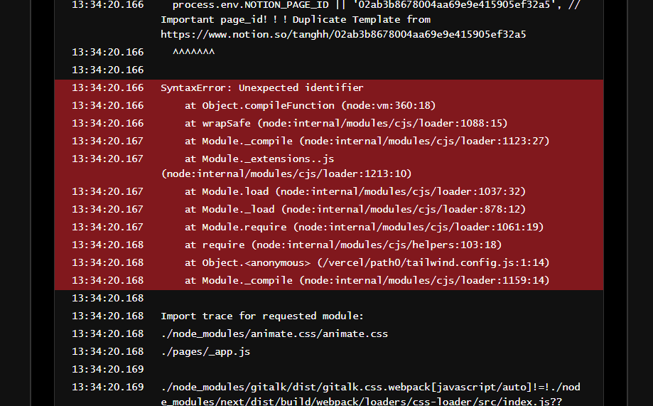 【部署错误】v3.6.1 修改blog.config.js后部署时报错 · Issue #521 · tangly1024 ...