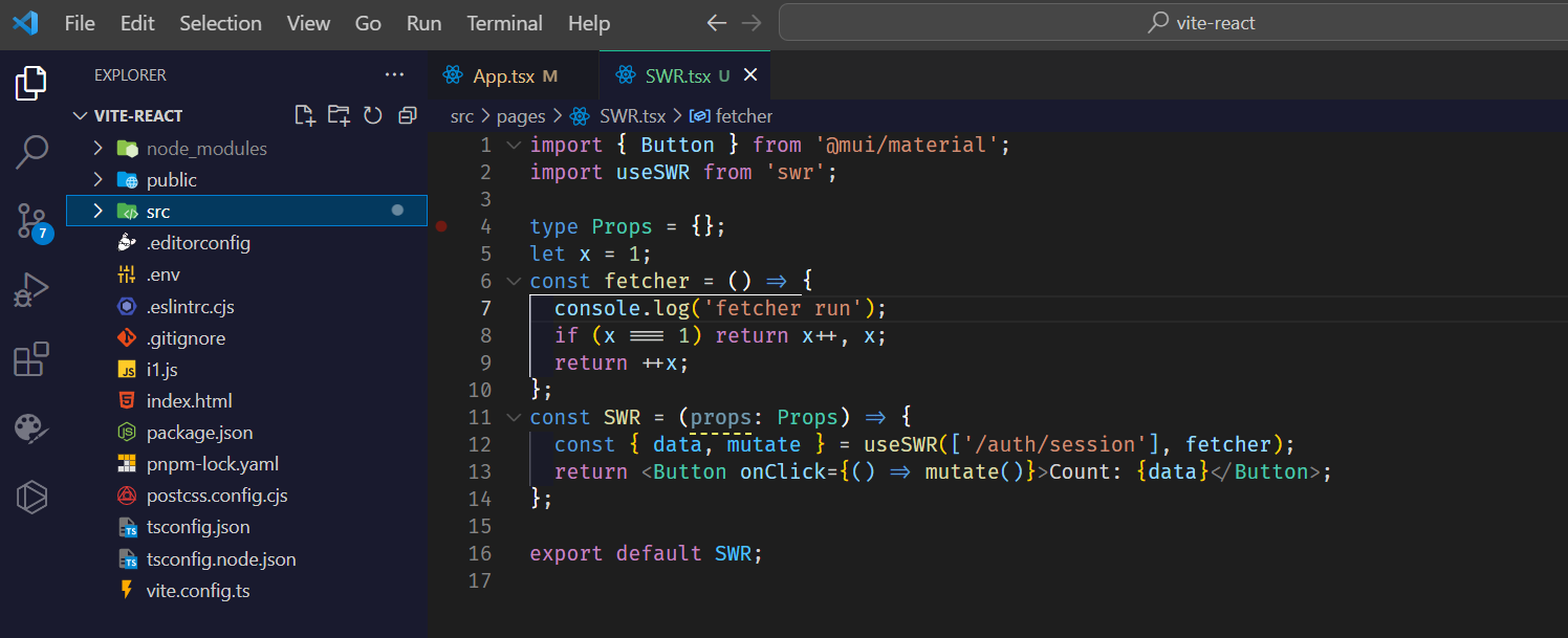 Mutate of useSWR not working with string key (Not revalidate and trigger fetch API again ...