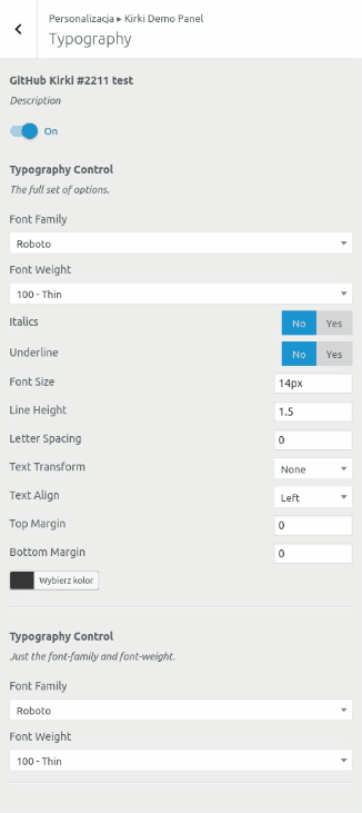 Typography field: check dependencies · Issue #2211 · themeum/kirki · GitHub