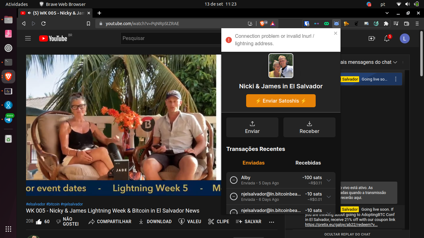 Connection problem or invalid lnurl / lightning address. · Issue #1437 · getAlby/lightning ...