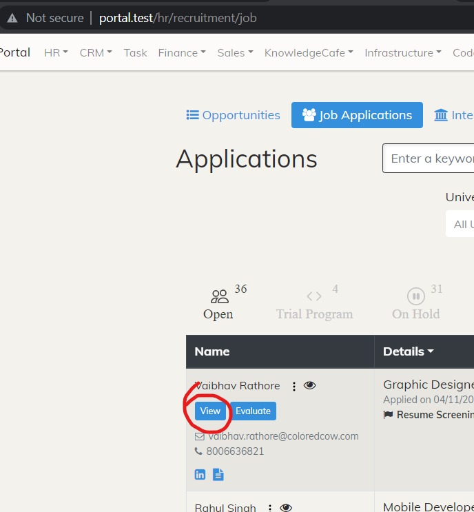 Responsive applicant details page · Issue #2947 · ColoredCow/portal · GitHub