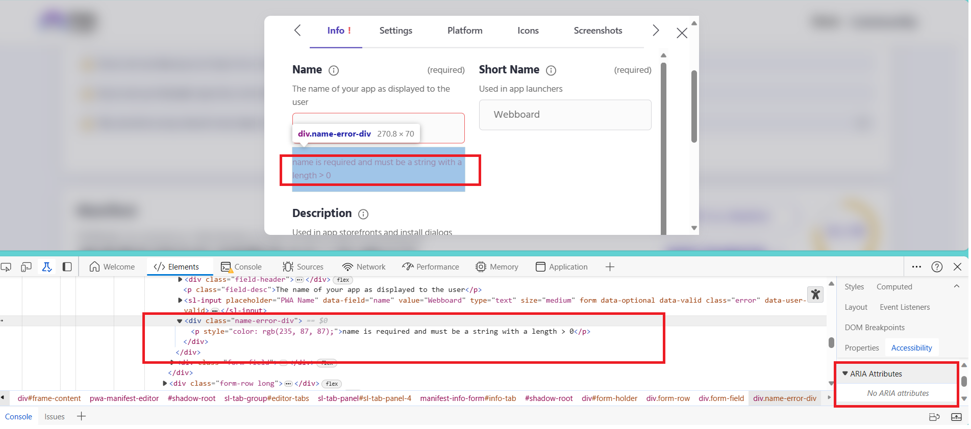Pwa Builder Blog The Error Information Appeared In The Form Elements Are Not Announced By The 