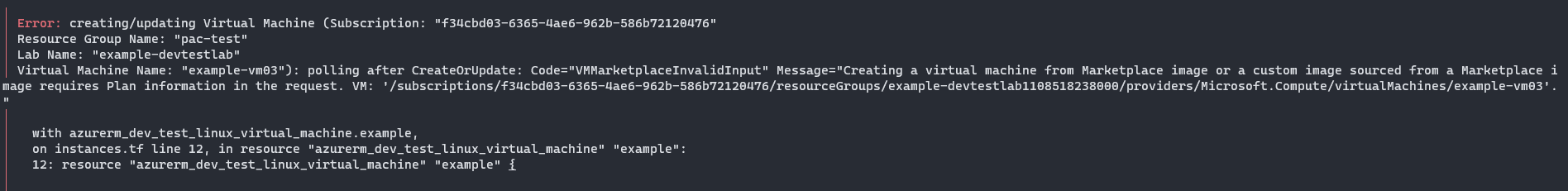 Support For Adding The Planid Parameter For Azurermdevtestlinuxvirtualmachine · Issue