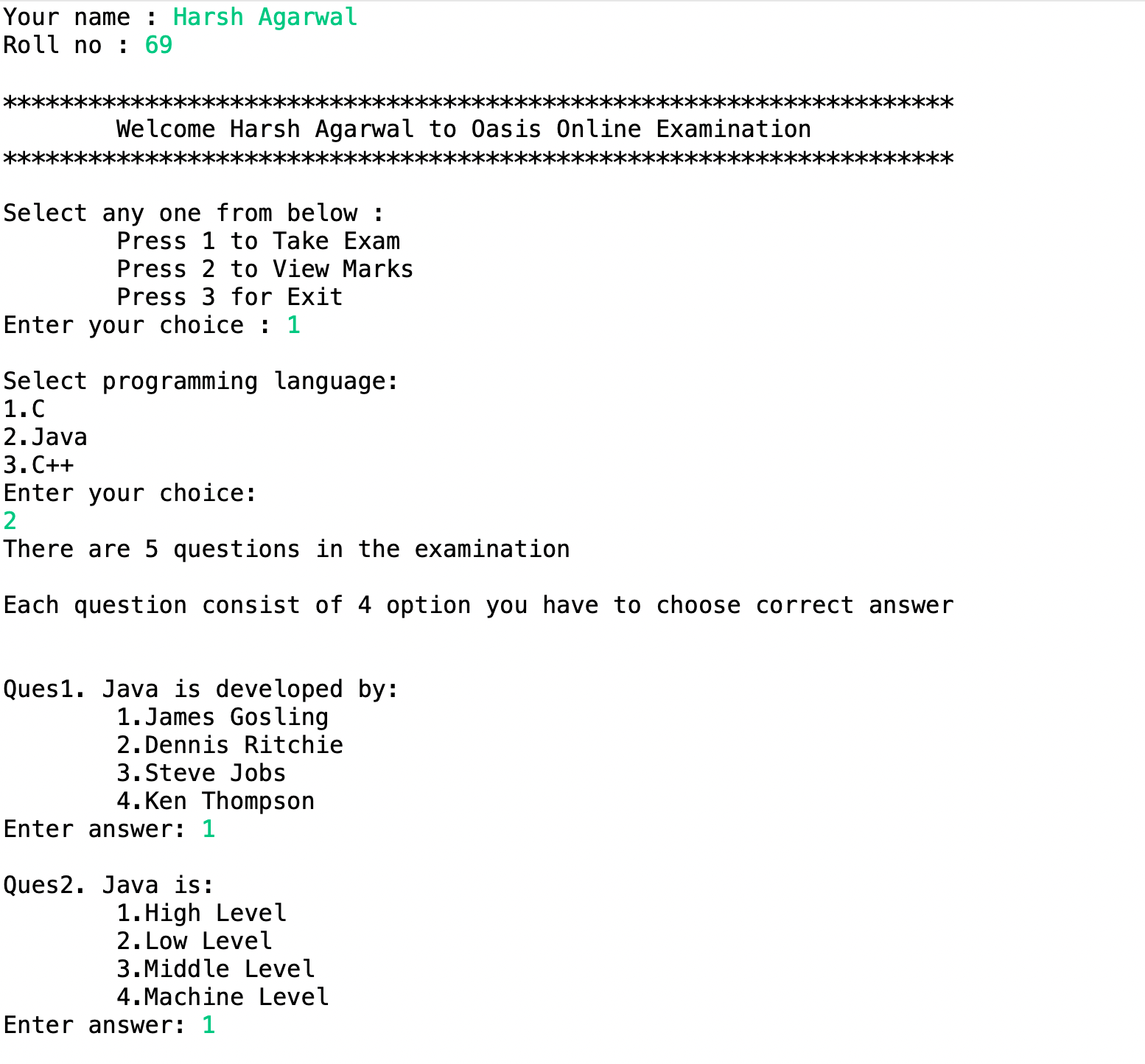 GitHub - HarshAgarwal1102/OIBSIP_Online_Examination_Platform: Task-4 in Oasis Infobyte