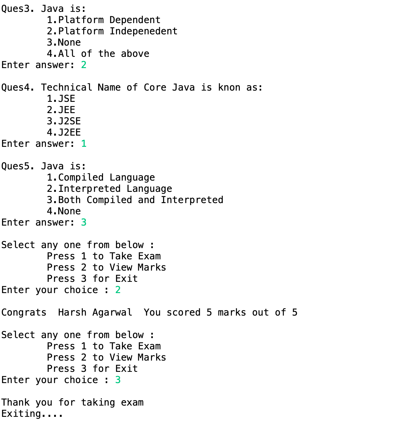 GitHub - HarshAgarwal1102/OIBSIP_Online_Examination_Platform: Task-4 in Oasis Infobyte