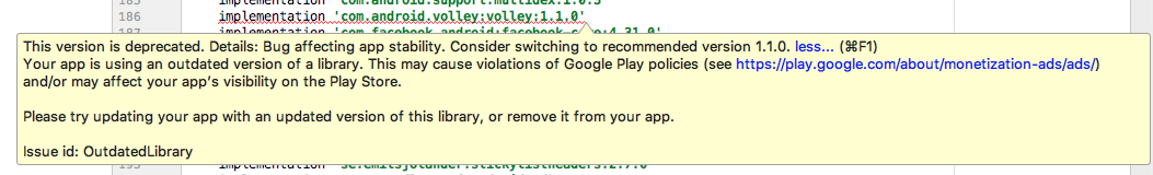 Problem with OutdatedLibrary · Issue #175 · google/volley · GitHub
