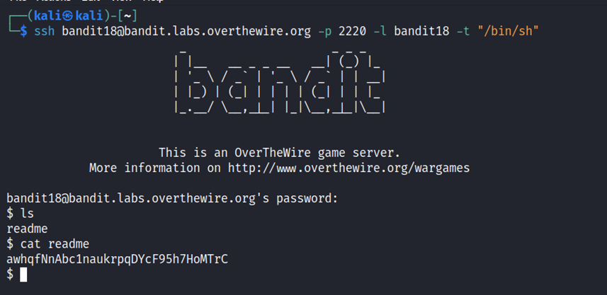 Github Karscodeoverthewire Bandit Writeups This Repository Contains Writeups And Screenshots