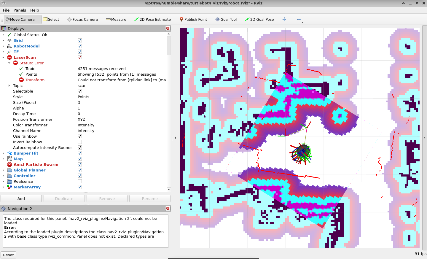 Humble AMCL Particle Swarm doesn't work · Issue #148 · turtlebot/turtlebot4 · GitHub
