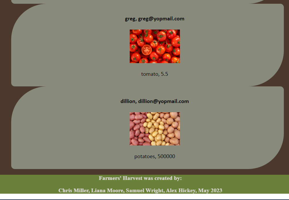 GitHub - crmiller2010/Farmers-Harvest