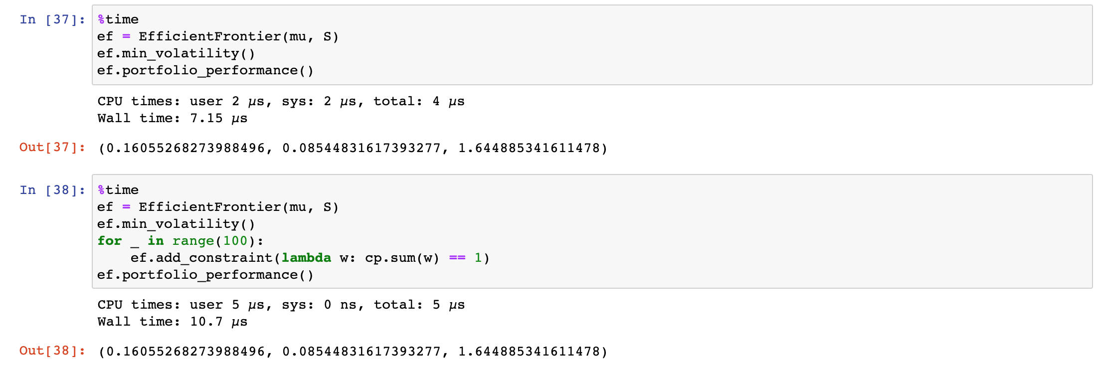 Feature request: parameterized CVXPY problems · Issue #302 · robertmartin8/PyPortfolioOpt · GitHub
