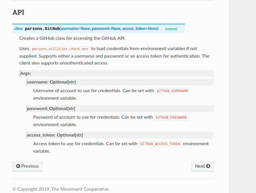 Github autodocs not displaying · Issue #742 · move-coop/parsons · GitHub
