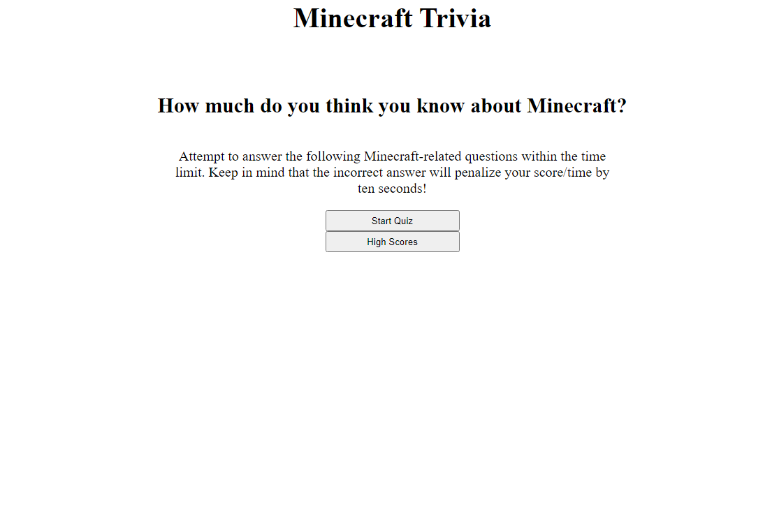 GitHub - JesusV545/Minecraft-Trivia-Quiz: How much do you know about ...