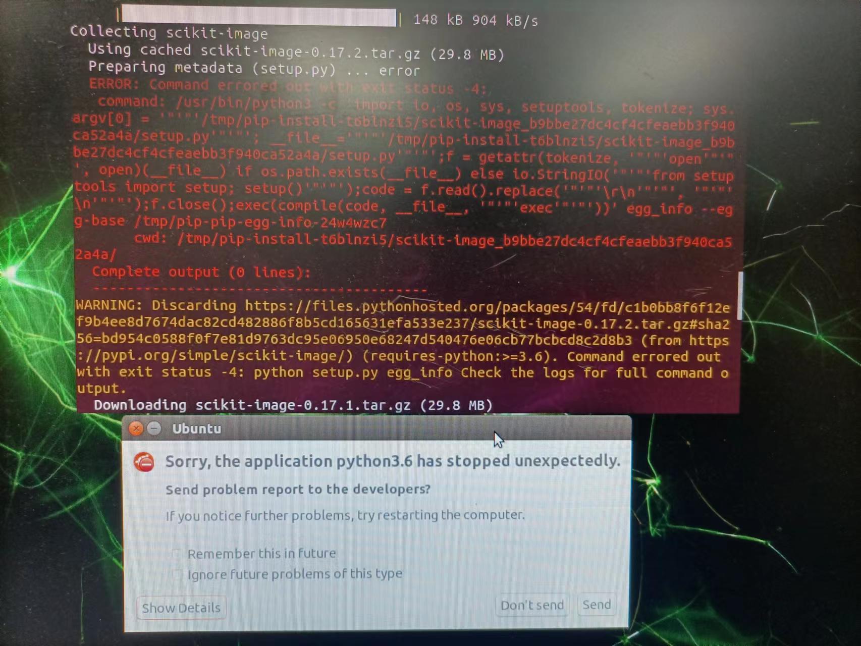 Jetson nano上部署PaddleOCR模型时，安装依赖时，出现下面错误，请问是什么原因 · Issue #8270 · PaddlePaddle/PaddleOCR · GitHub