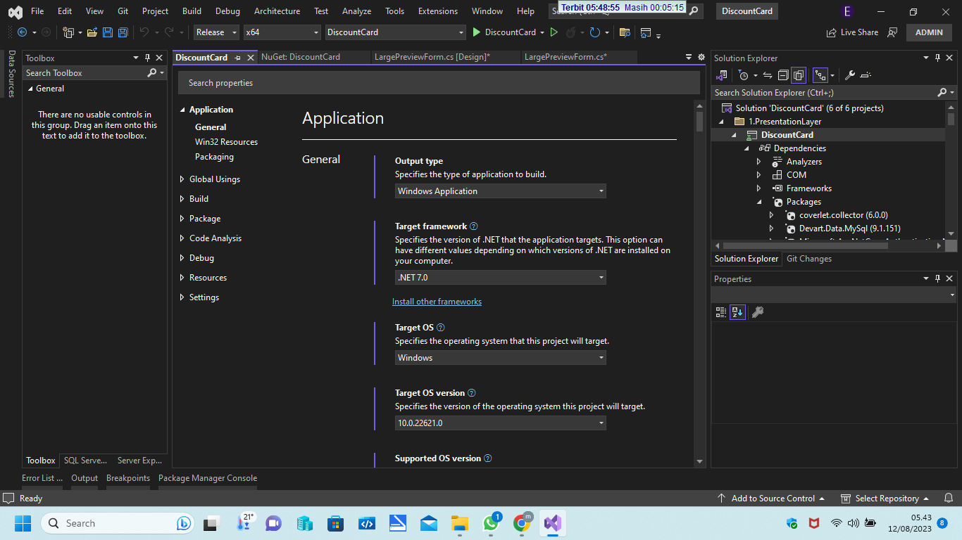 I got the following error when target was using .NET 7.0 framework target on VS2022 · Issue #150 ...