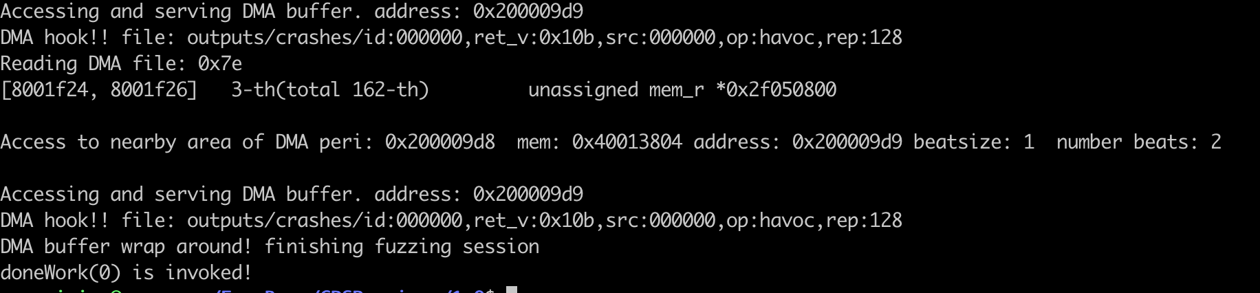How to analyze the specific crash · Issue #4 · RiS3-Lab/DICE-DMA-Emulation · GitHub