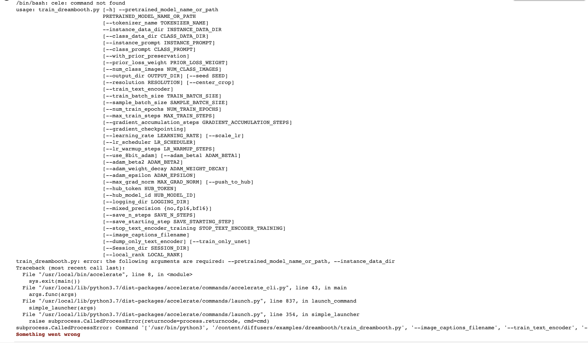 when I start training, it suggest error(bin/bash:cele:command not found)... · Issue #548 ...
