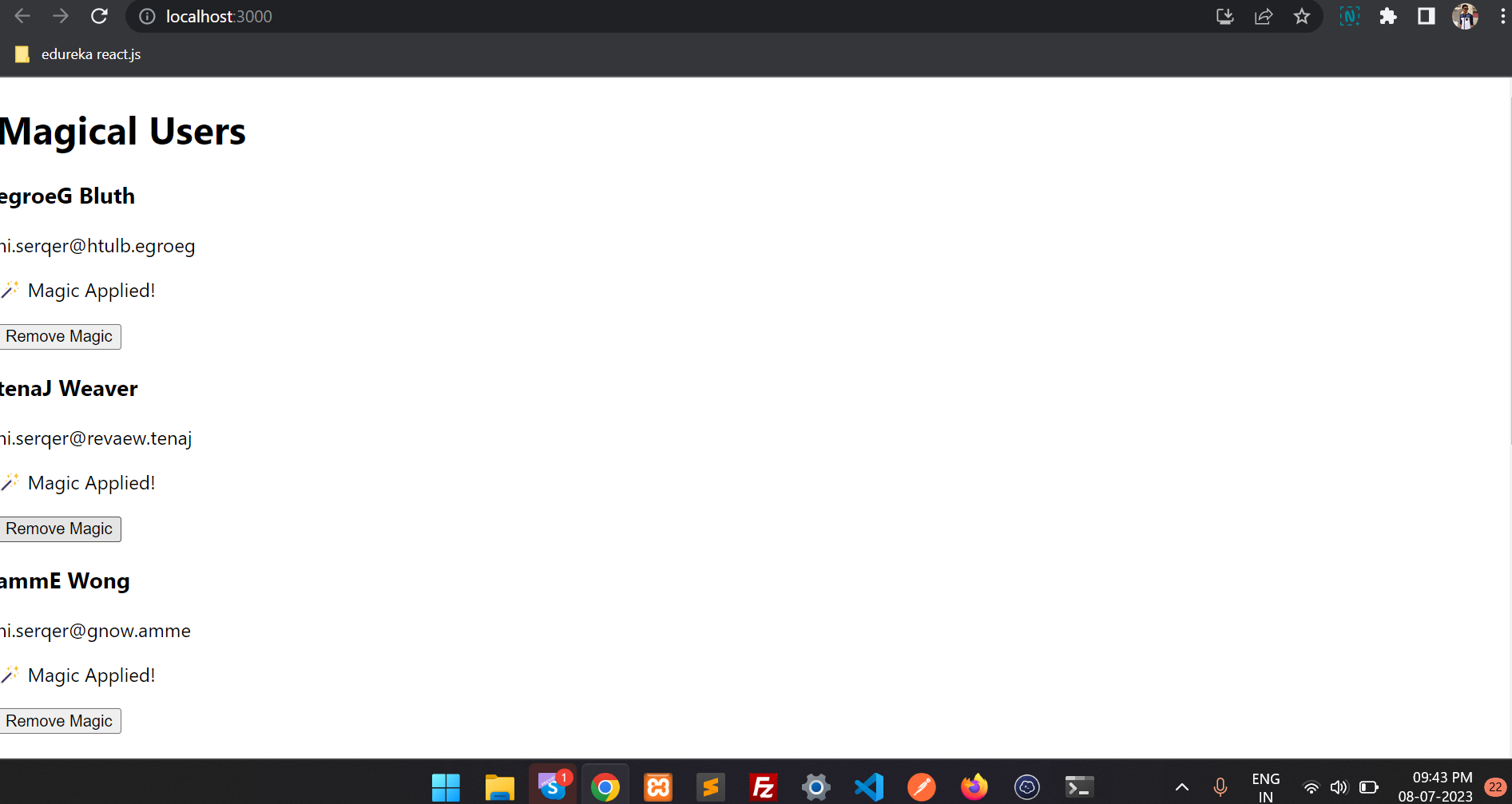 Guided Exercise React App With Api Data Fetching Magical Users · Akash Coded Mern 1768