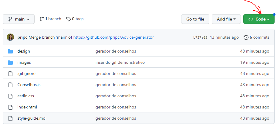 GitHub - pripc/Advice-generator: Nesse projeto o foco foi o uso de uma API de conselhos ao usuário.