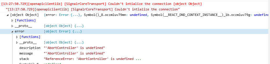 Abortcontroller Is Undefined In Ie11 · Issue 29424 · Dotnetaspnetcore · Github 4916