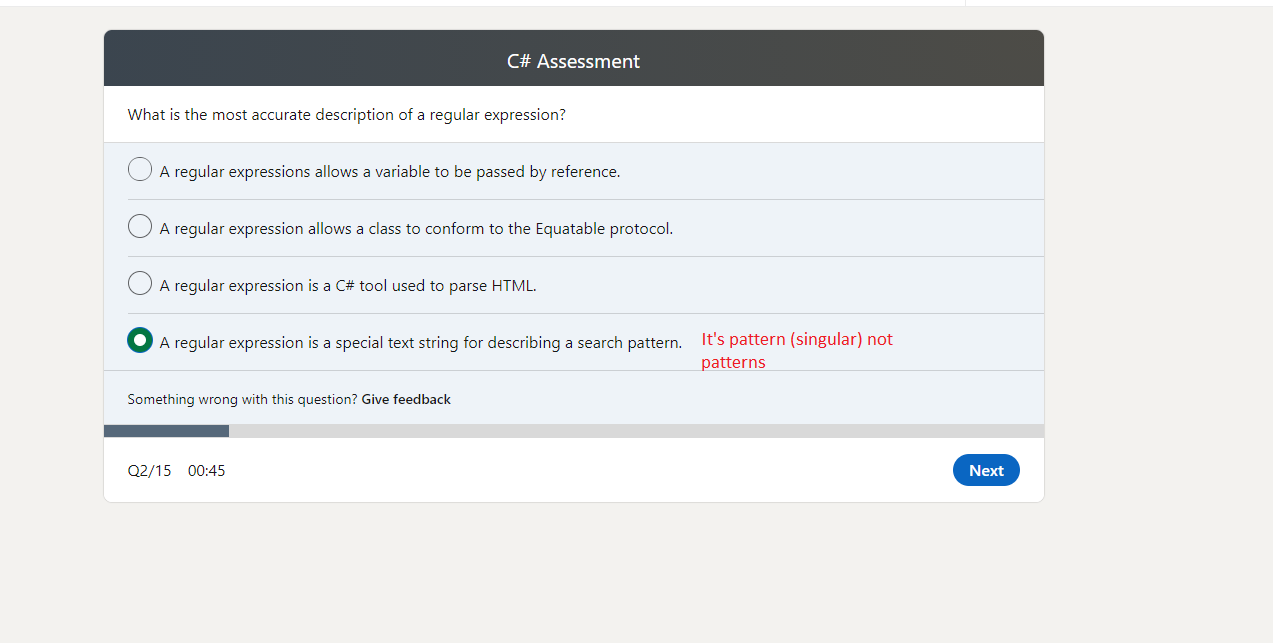 For the C# quiz I would like to add 4 more questins that I have found ...