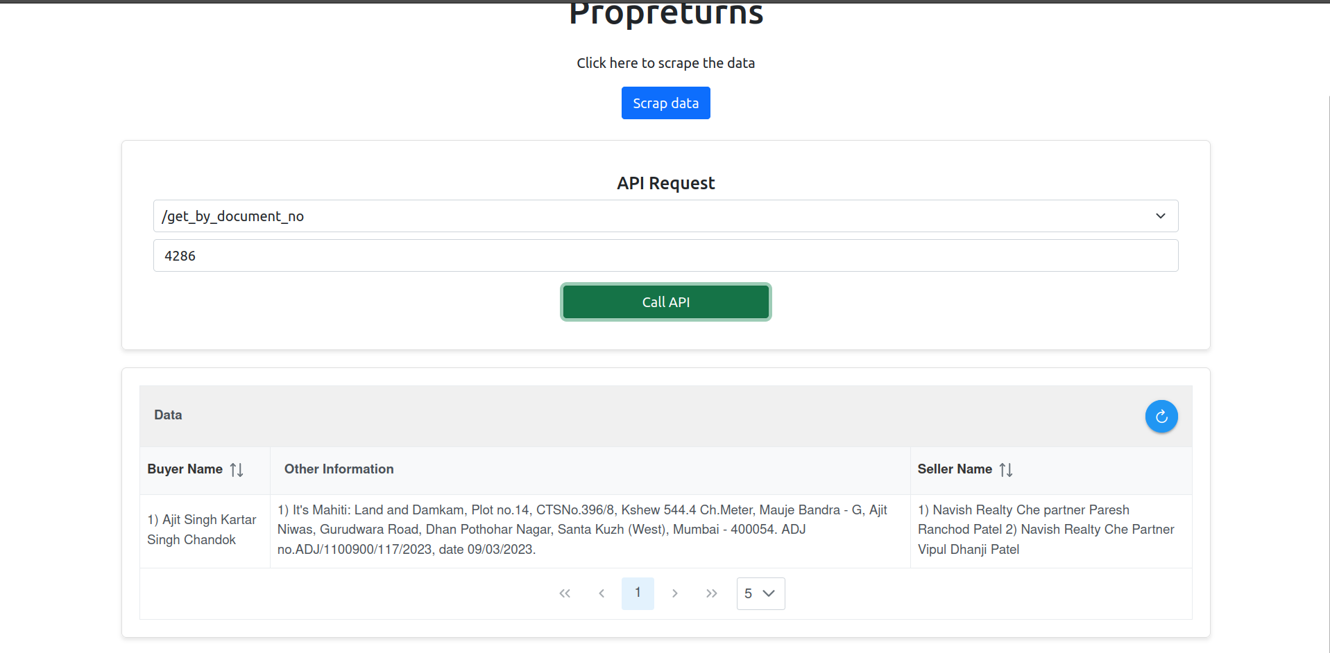 GitHub - BoppaniSuresh/PropReturns
