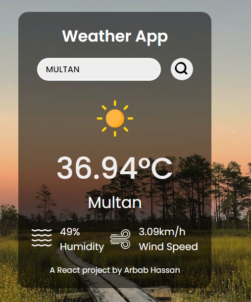 GitHub - arbabhassan1/Weather-App-Vite: This is Weather App that provide real-time weather ...