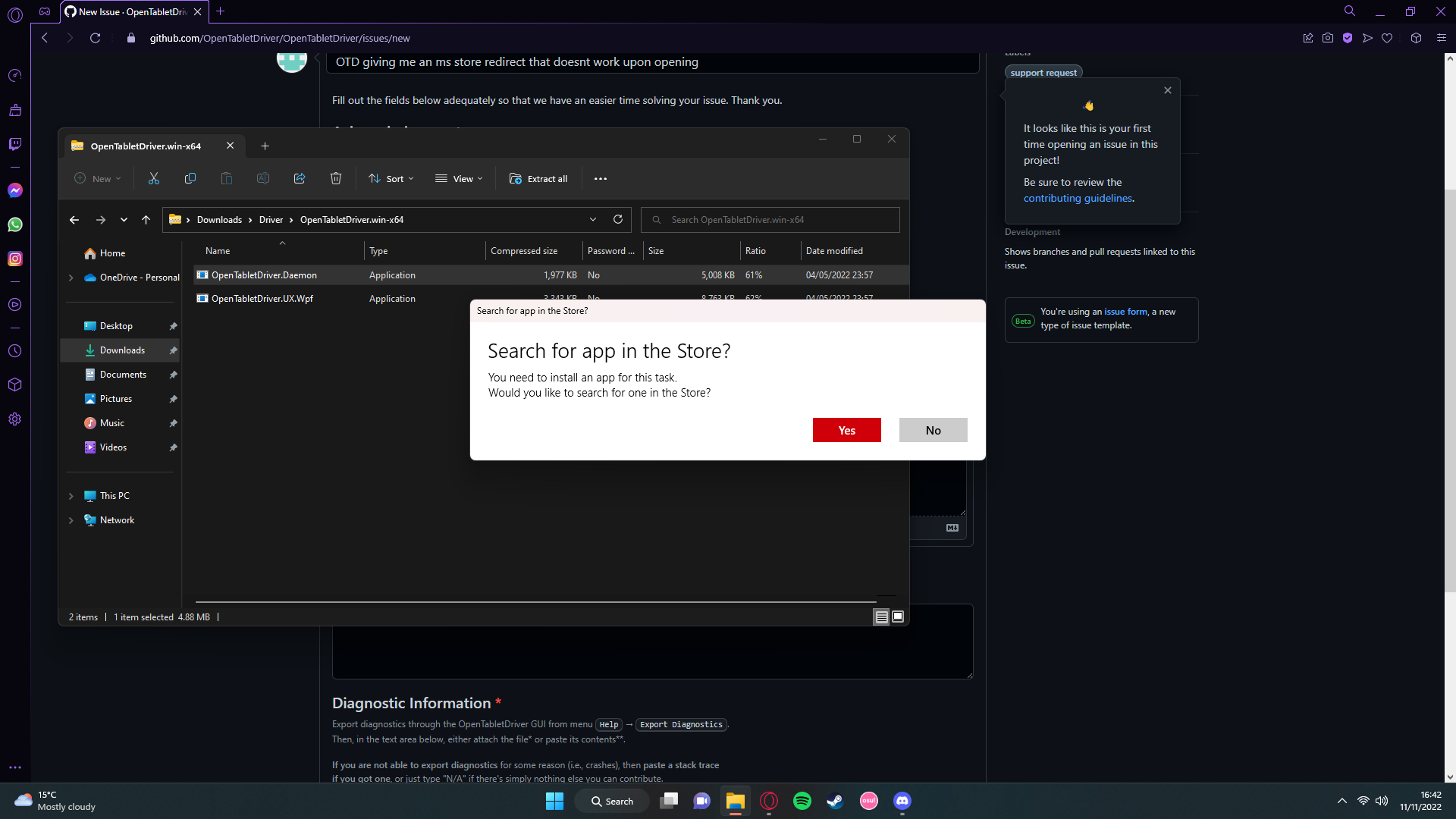 OTD giving me an ms store redirect that doesnt work upon opening · Issue #2490 ...