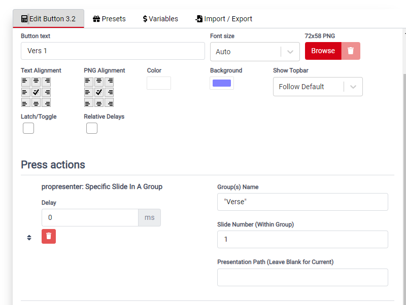 can't jump to a specific slide with group name of keywords. · Issue #148 · bitfocus/companion ...