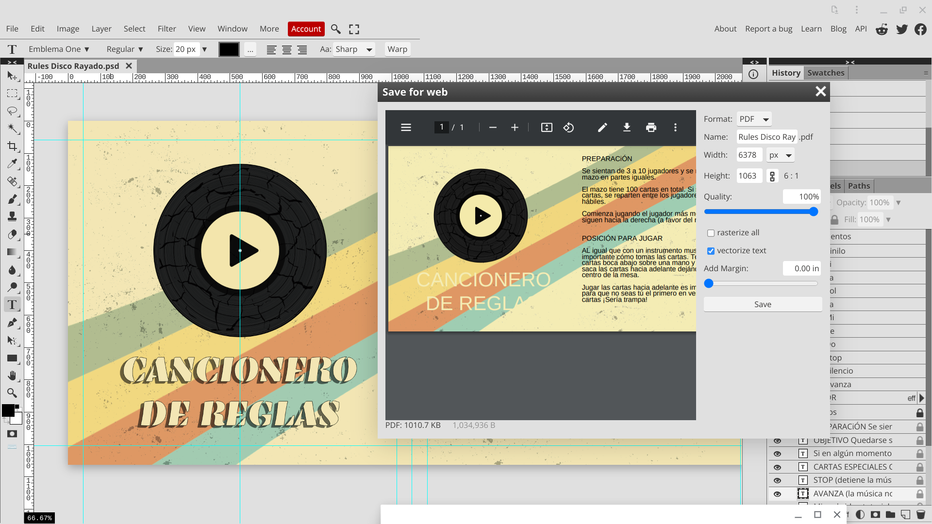 Export To Pdf Vectorize Text Does Nothing · Issue 4011 · Photopea 