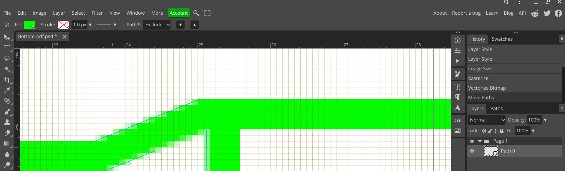 Vectorize image gets a open path · Issue #4883 · photopea/photopea · GitHub