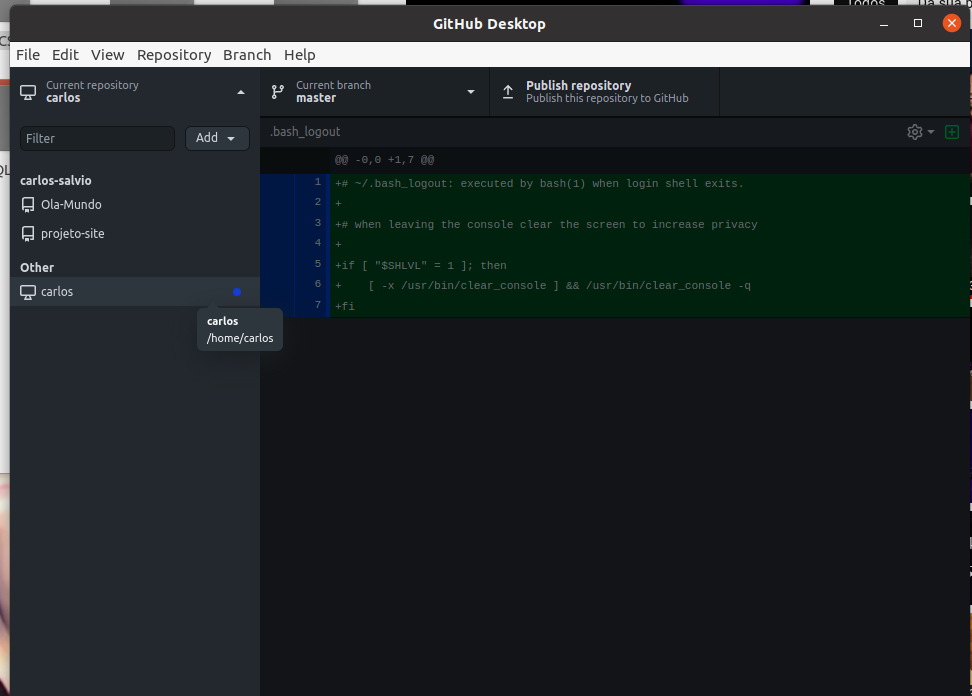 Error na hora de criar novo ou adicionar repositório no GitHub Desktop - referente ao Cap. 18 ...