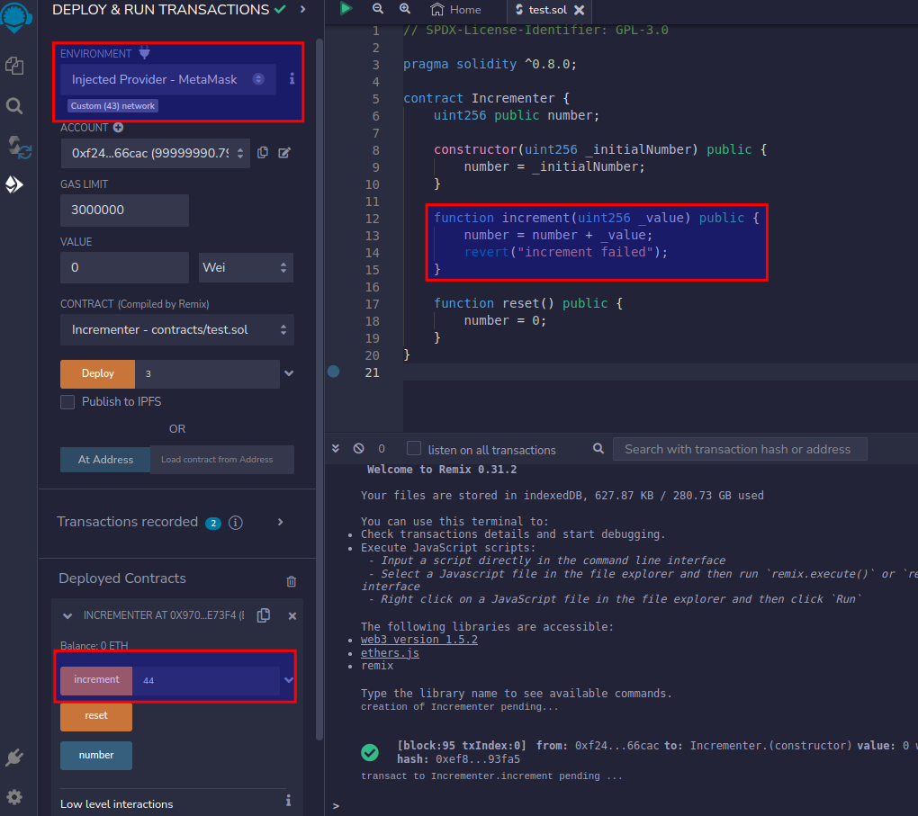 Incorrect Gas estimation error message display · Issue #3561 · ethereum/remix-project · GitHub