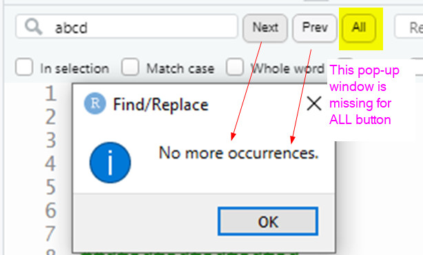 Find/All button does not return prompts if no hits · Issue #7156 ...