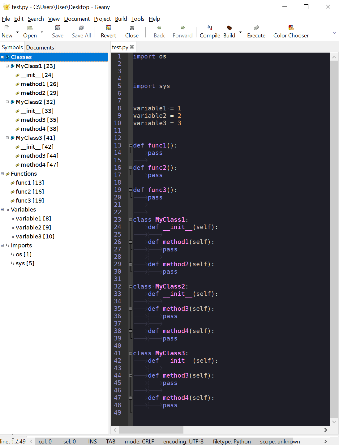 Clickable list of variables, functions, classes and methods of the file · Issue #5765 ...