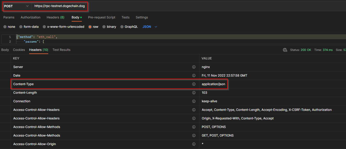 RPC endpoint response Content-Type · Issue #247 · dogechain-lab/dogechain · GitHub