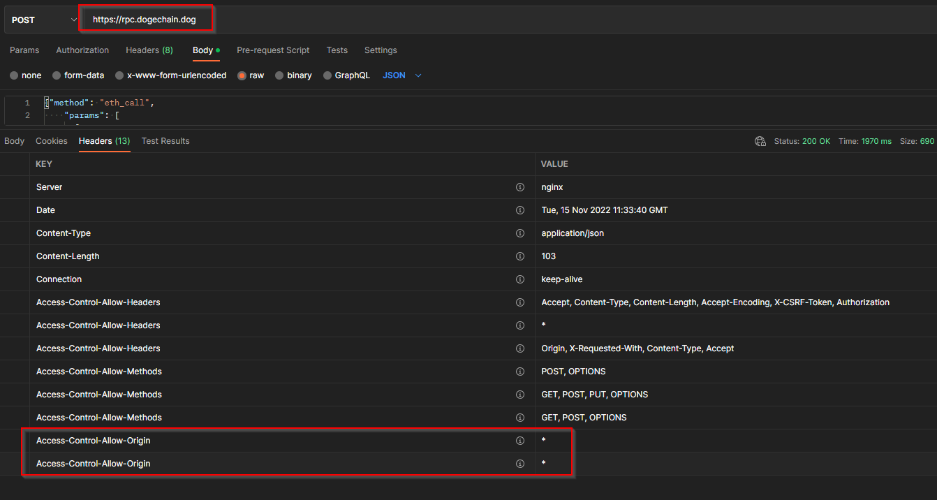 Rpc Endpoint Duplicate Header Access Control Allow Origin · Issue 9607