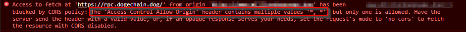 RPC endpoint duplicate header - Access-Control-Allow-Origin · Issue #255 · dogechain-lab ...
