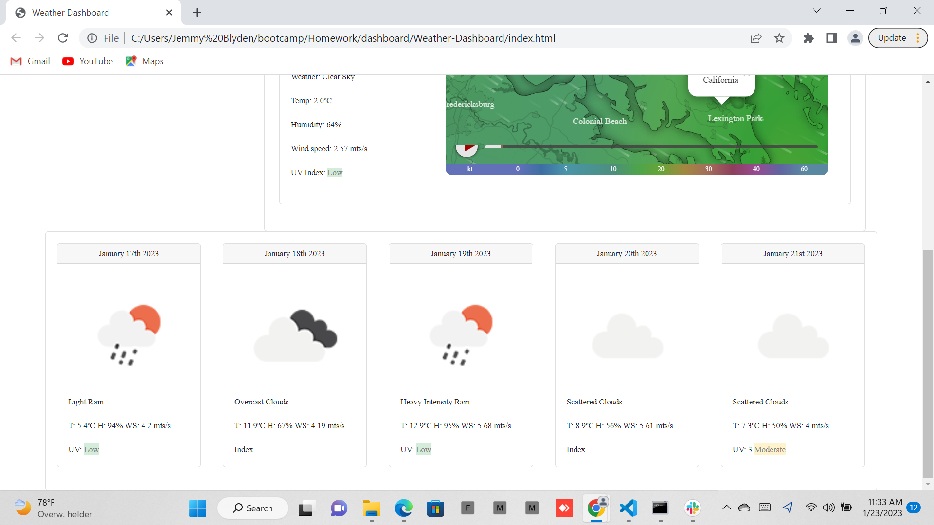 GitHub - LatinLady/Weather-Dashboard
