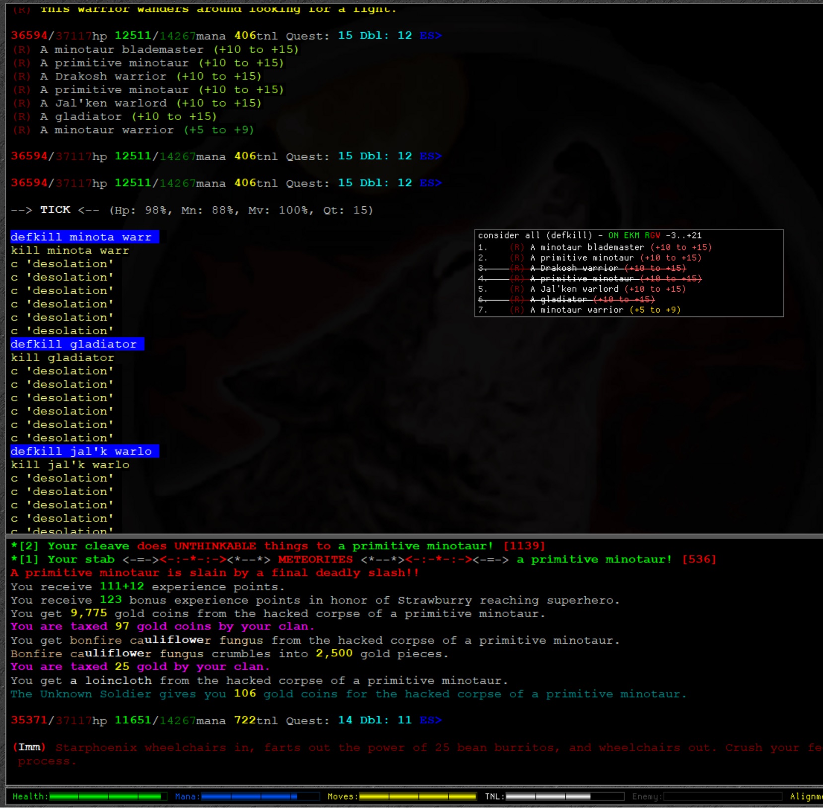 GitHub - AardCrowley/Mushclient-Consider: Consider plugin that displays the rooms mobs in a ...