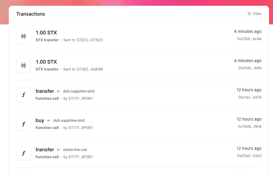 Rocket token being displayed in explorer when it was STX token which was send · Issue #1515 ...