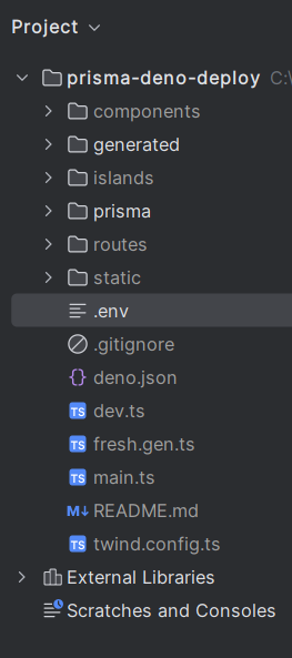 `prisma generate` fails in Deno Fresh project, `error: Uncaught ReferenceError: module is not ...