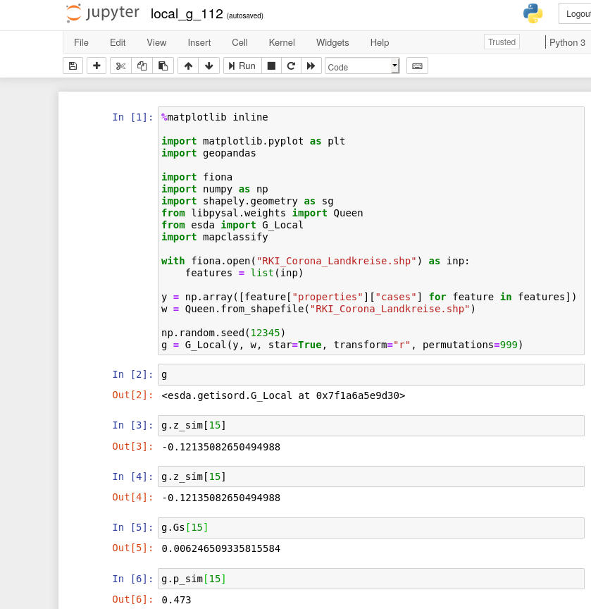 G_Local returns unexpectedly low z_sim for what should be a hotspot · Issue #112 · pysal/esda ...