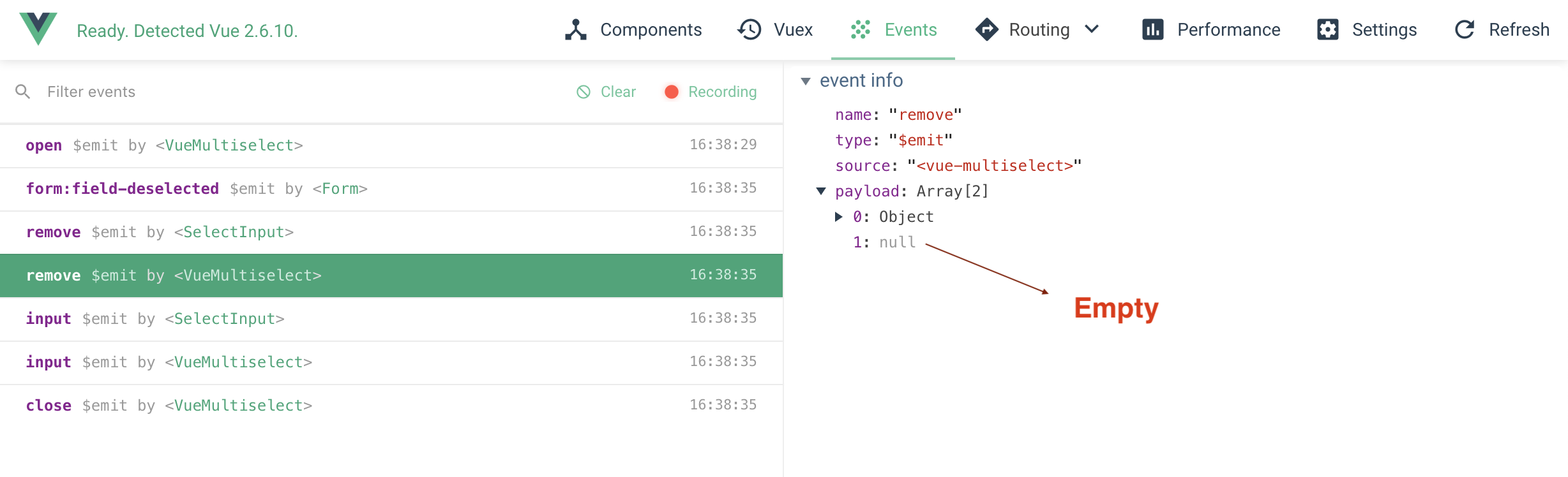 Remove event does not emit 'id' · Issue #983 · shentao/vue-multiselect · GitHub
