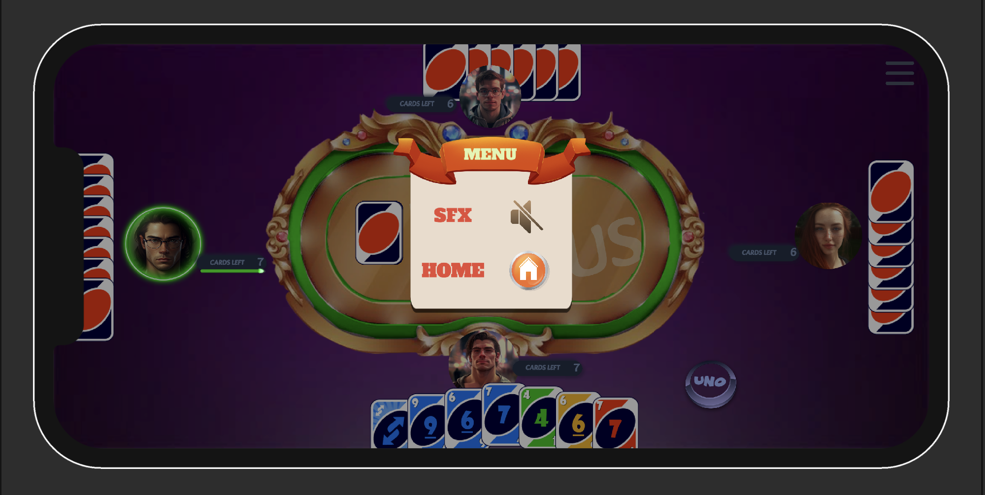GitHub - FatihSevencann/UnoPlus: AI and Multiplayer card game