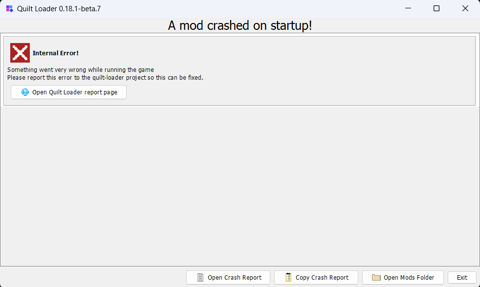 Internal Error? · Issue #145 · QuiltMC/quilt-loader · GitHub